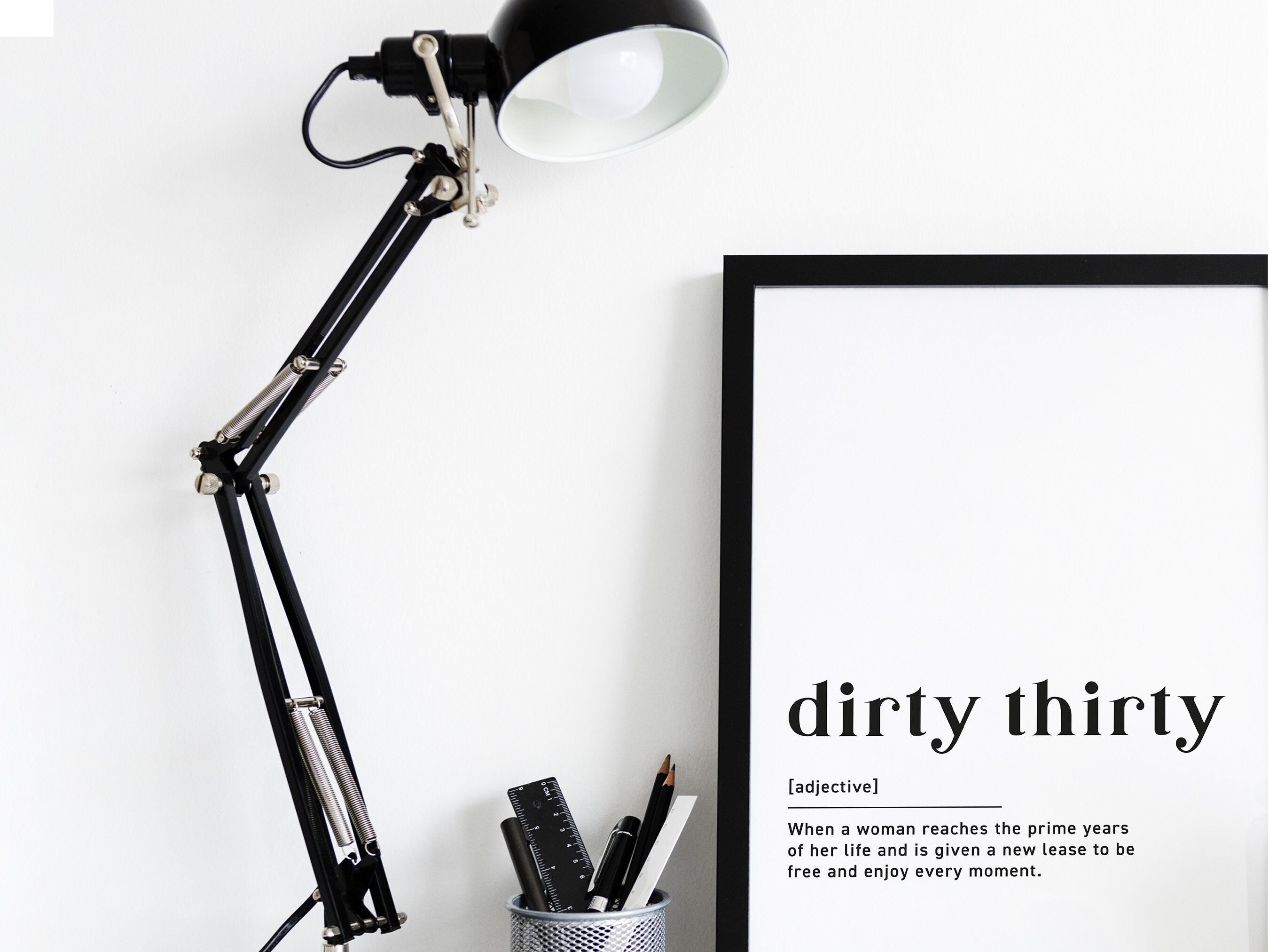 Dirty Thirty Definition Print - PRINTABLE Art, Wall Art, Wall Decor ...