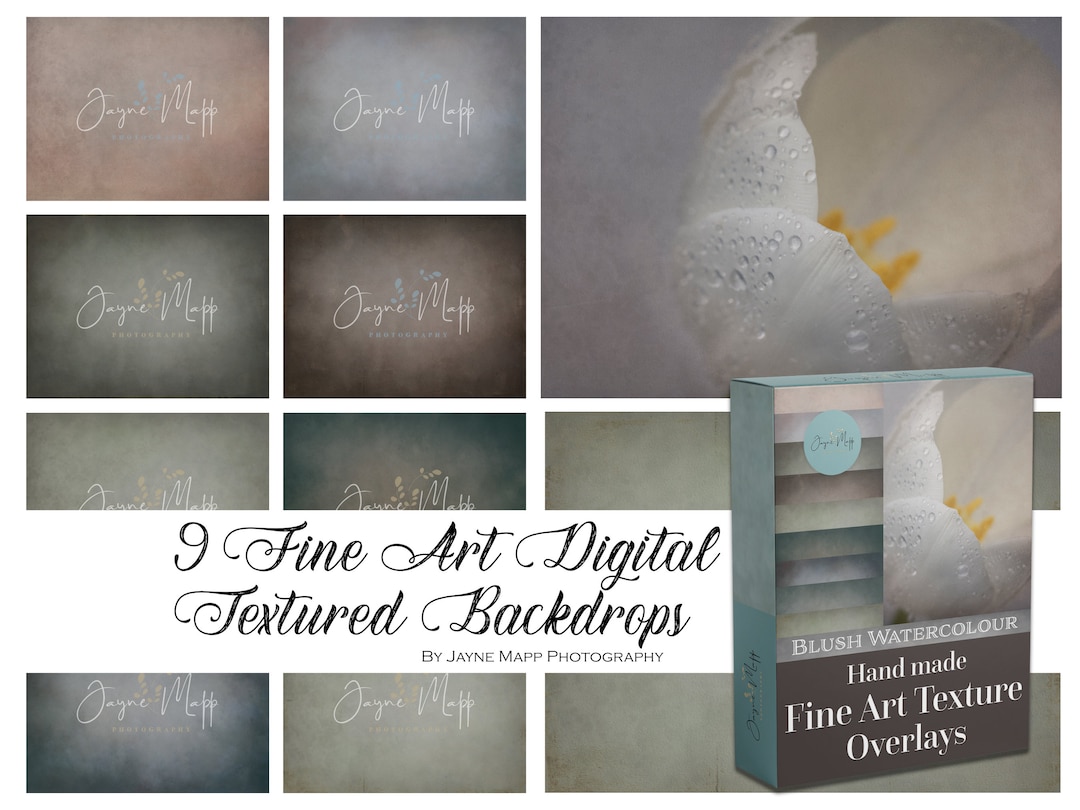 9 Painterly Texture Photoshop Overlays, Textures for Photoshop ...