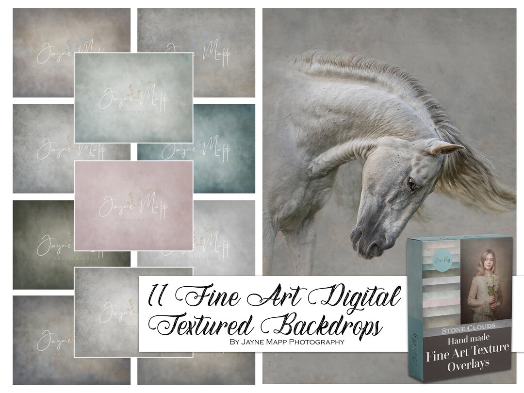 Stone Clouds: 11 Fine Art Portrait Painterly Texture Photoshop Overlays, Textures for Photoshop ...