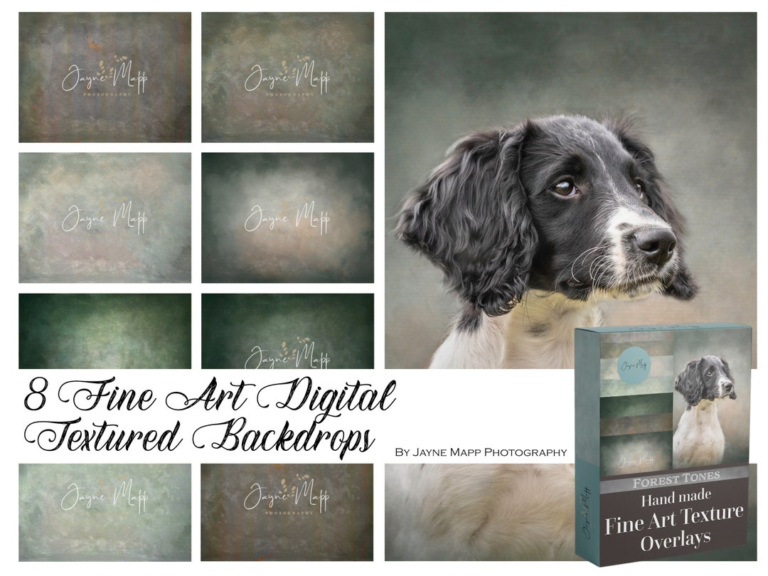 Forest Tones: 8 Fine Art Portrait Painterly Texture Photoshop Overlays ...