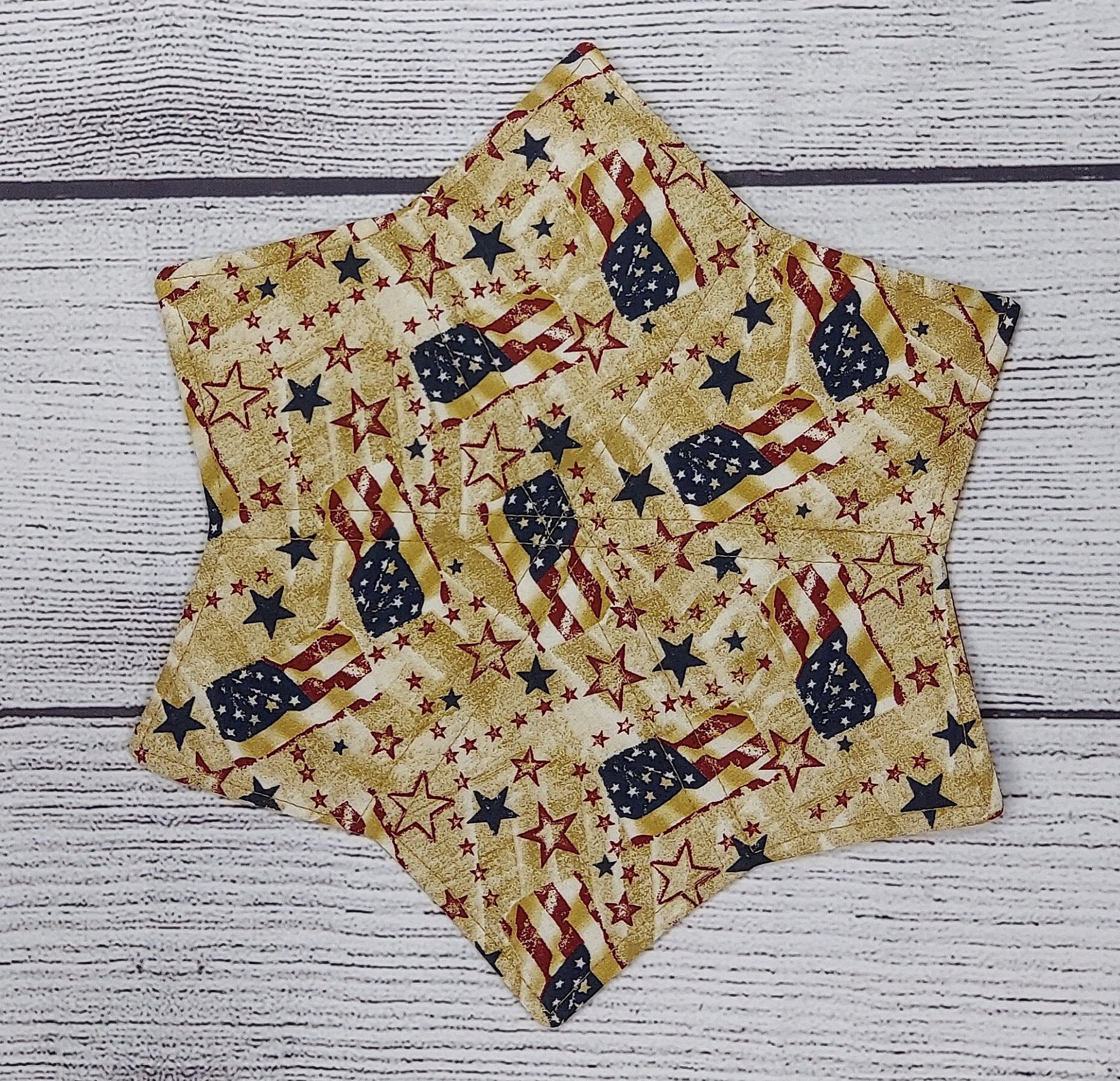 Mug Rug, Quilted Mug Rug, Americana Décor, Americana Mug Rug, Patriotic ...