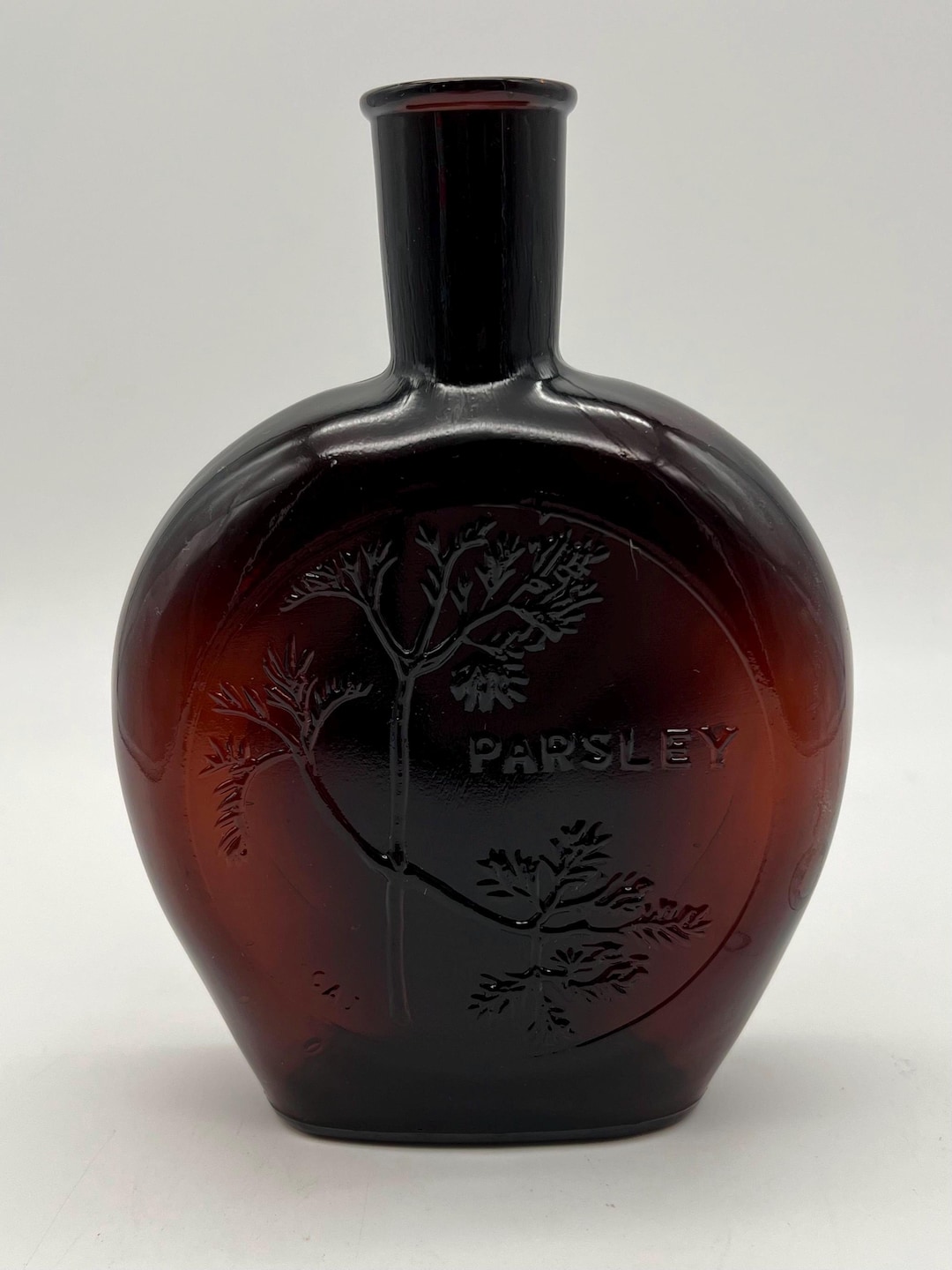 Vintage Clevenger Brothers Herb Bottle, Parsley, Dark Amber - Etsy