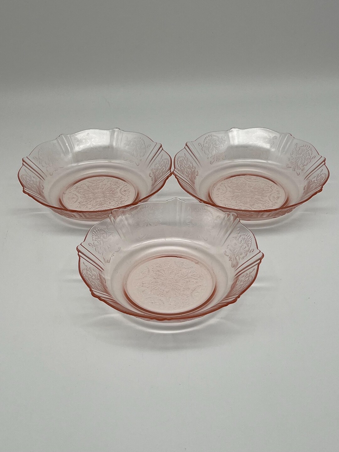 Vintage 1930s Depression Glass, American Sweetheart Cereal Bowls 3 by ...