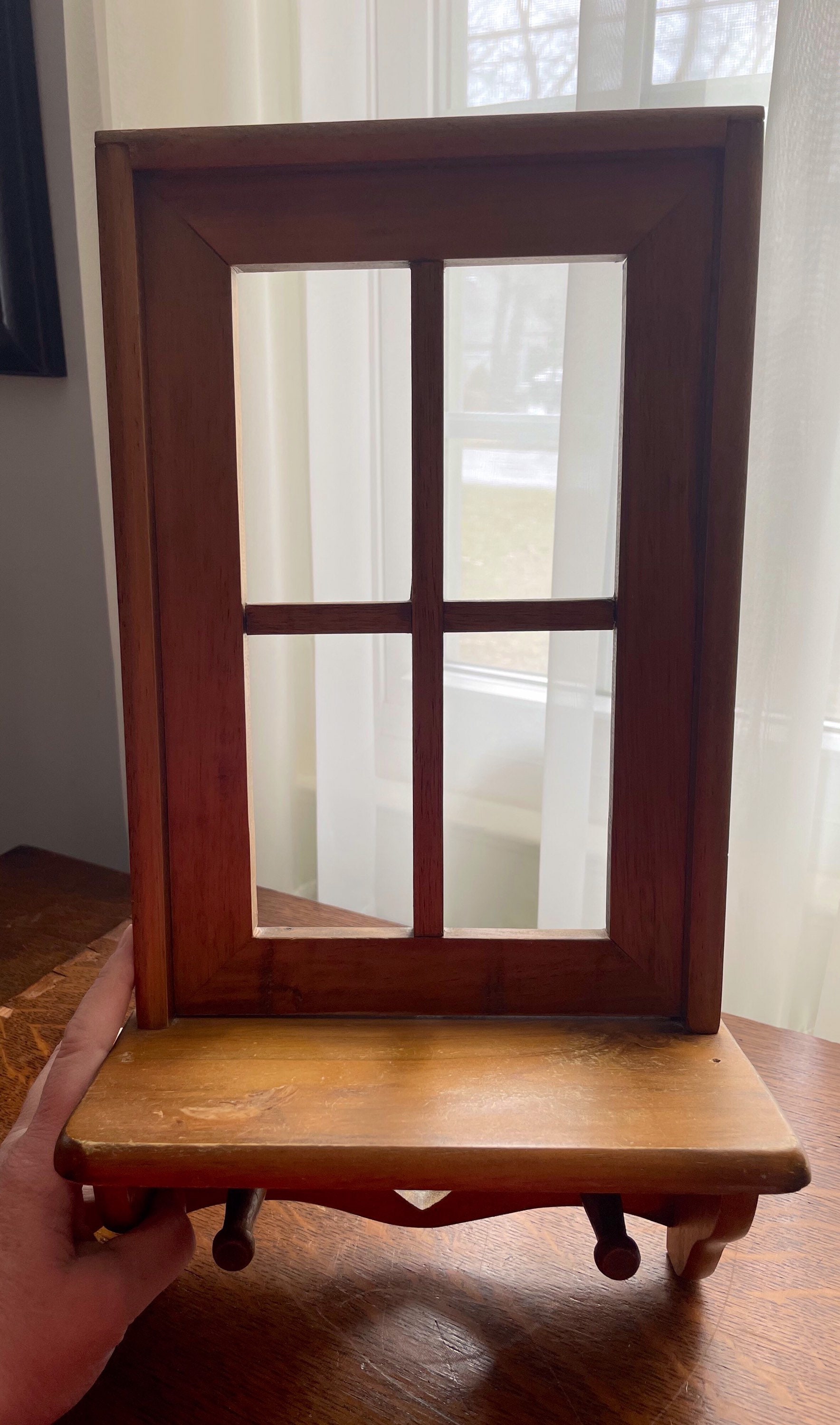 Vintage Rustic Wooden Window Pane Shelf With Heart Cutout and - Etsy