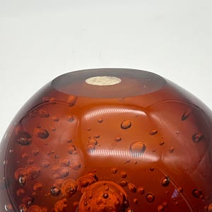 Vintage Amber Controlled Bubble Glass Paperweight - Etsy