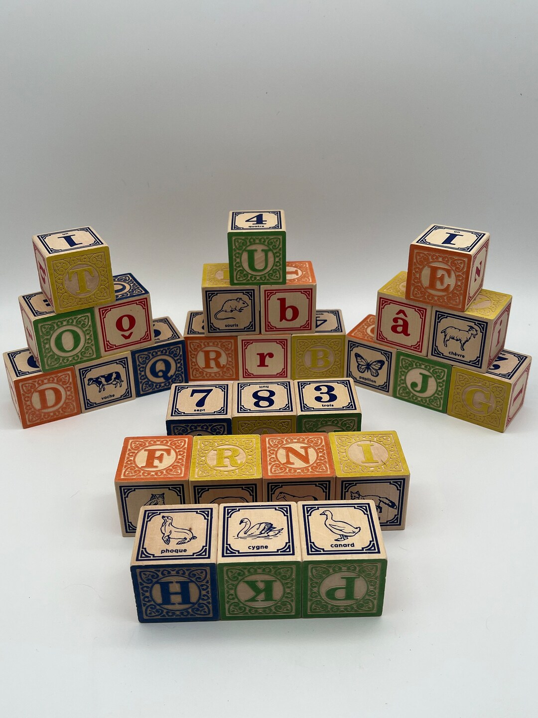 Classic Uncle Goose ABC Blocks in French - Like New - Etsy