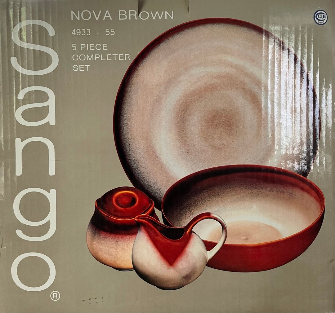 Sango Nova Brown 5 Piece Completer Set New Old Stock. - Etsy