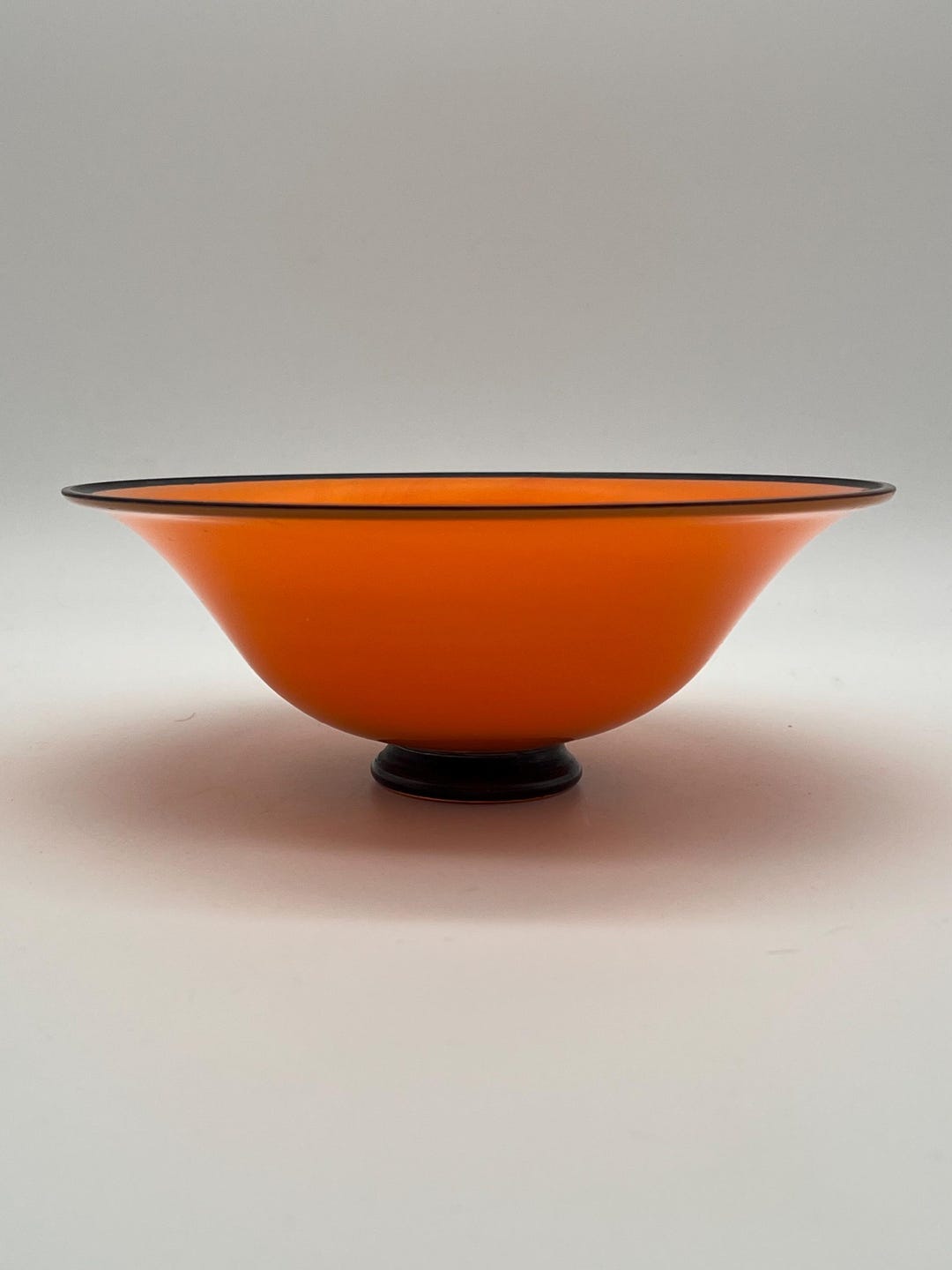 Vintage Circa 20s Loetz Tango Glass 8” Orange Bohemian Art Bowl, Czech ...