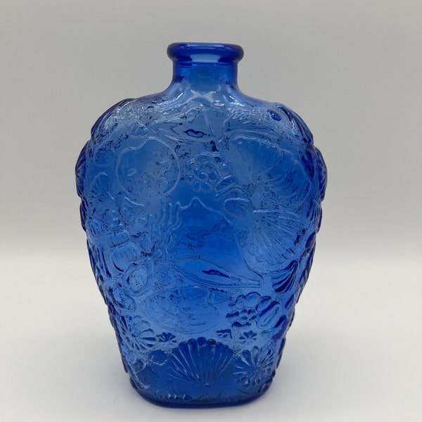 Blue Cobalt Glass Bottles Vase - Etsy