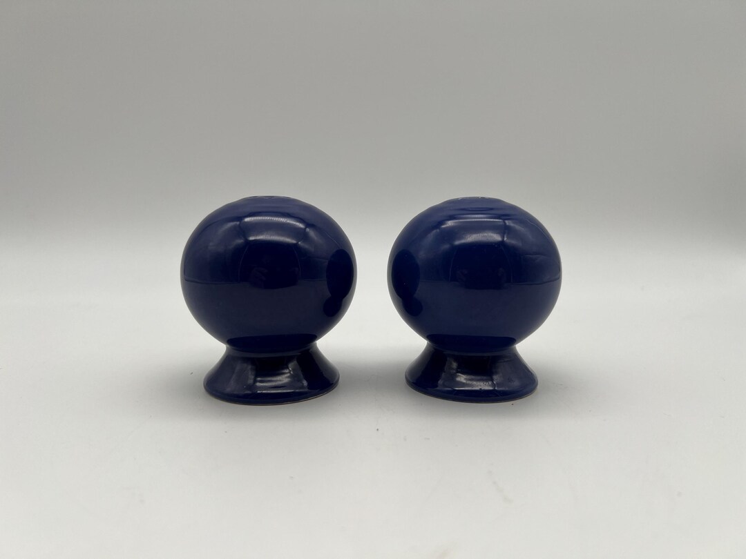 Vintage Fiestaware Cobalt Blue Salt and Pepper Shakers - Etsy