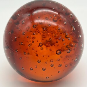 Vintage Amber Controlled Bubble Glass Paperweight - Etsy