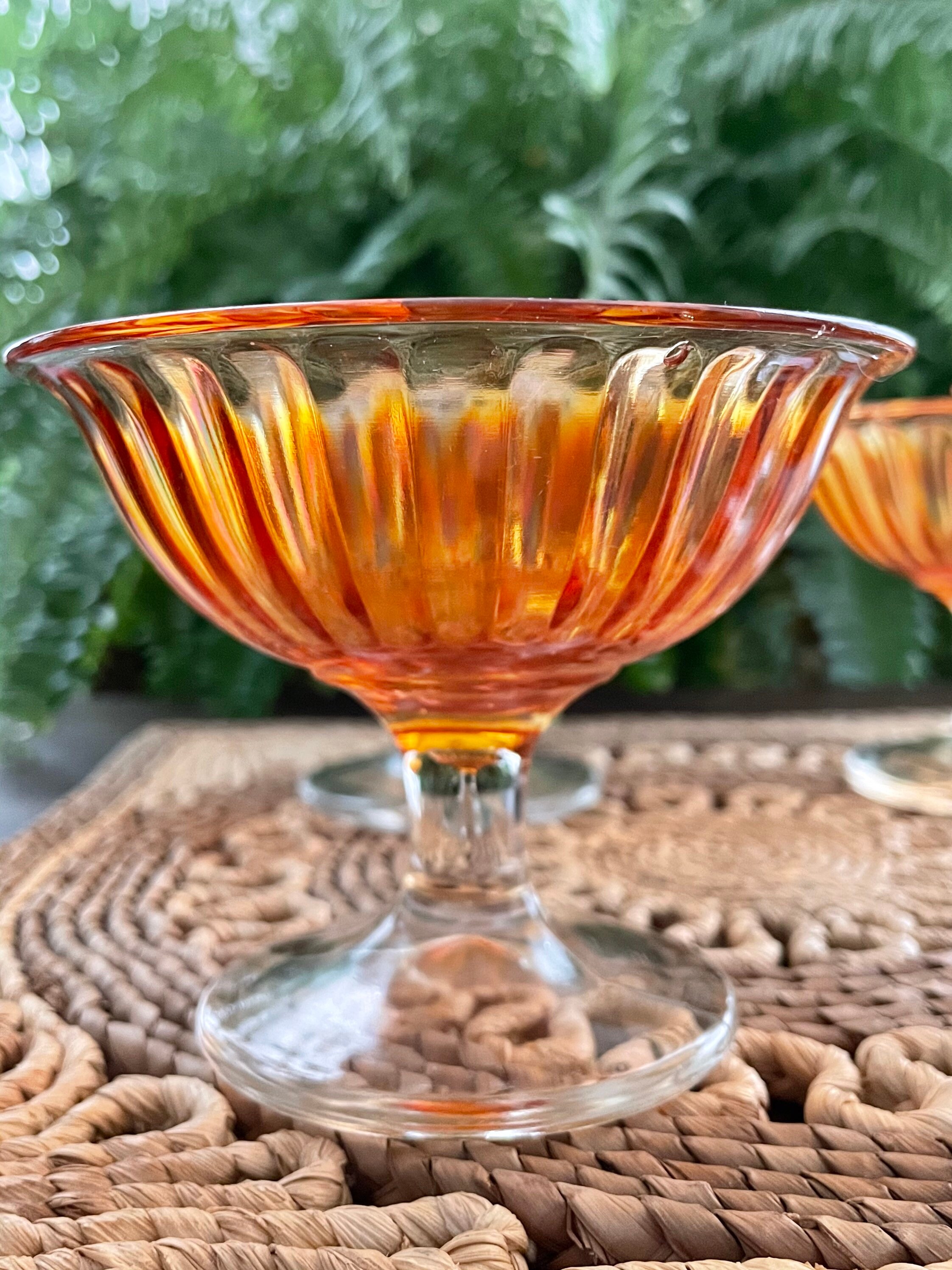 Vintage Iridescent Imperial Glass Sherbet Bowls Carnival | Etsy