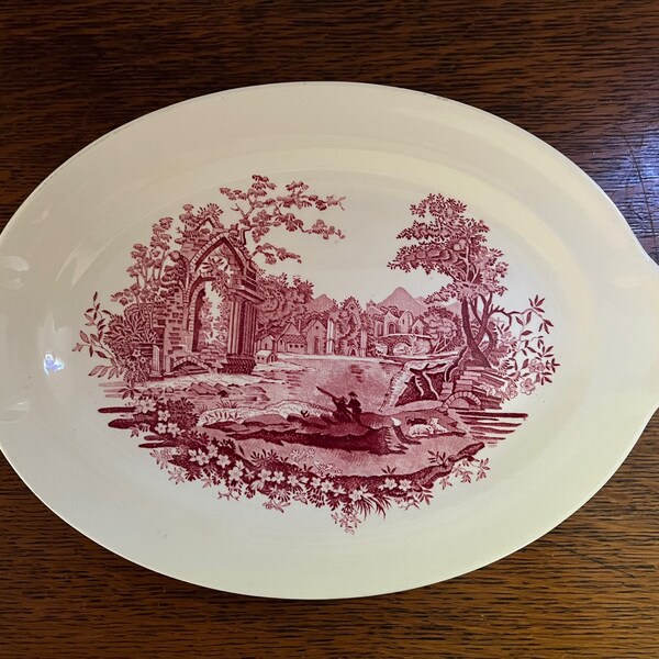 Red Transfer Ware - Etsy