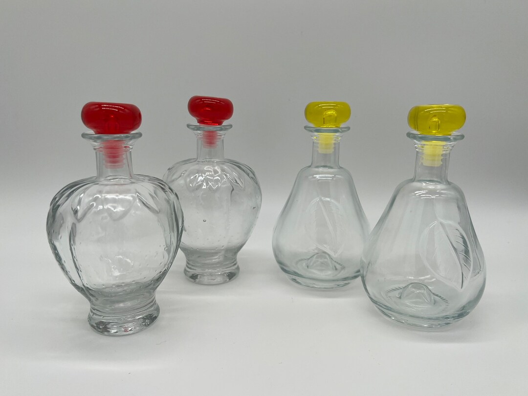 Retro Fruit Shaped Decanters, Strawberry and Pear, by AO Glass - Etsy