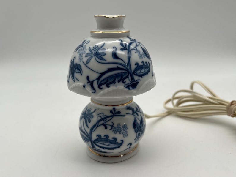 Vintage Porcelain Blue Danube/blue Onion Perfume Nightlight - Etsy