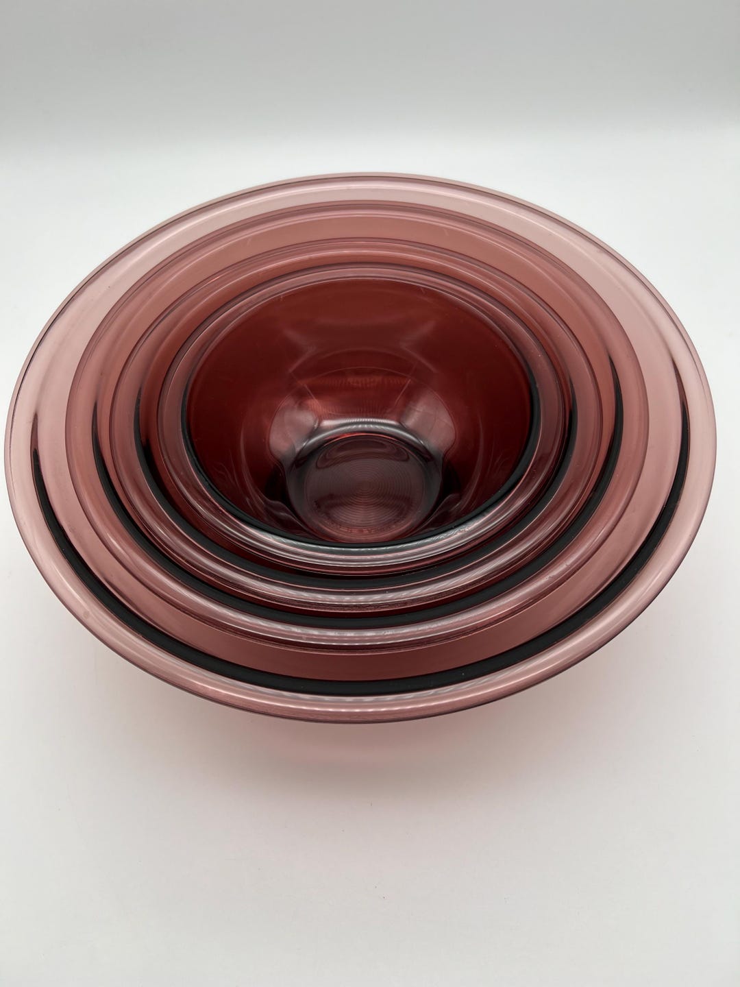Vintage Pyrex Visions Cranberry/amethyst Nesting Mixing Bowls, Set of 4 ...