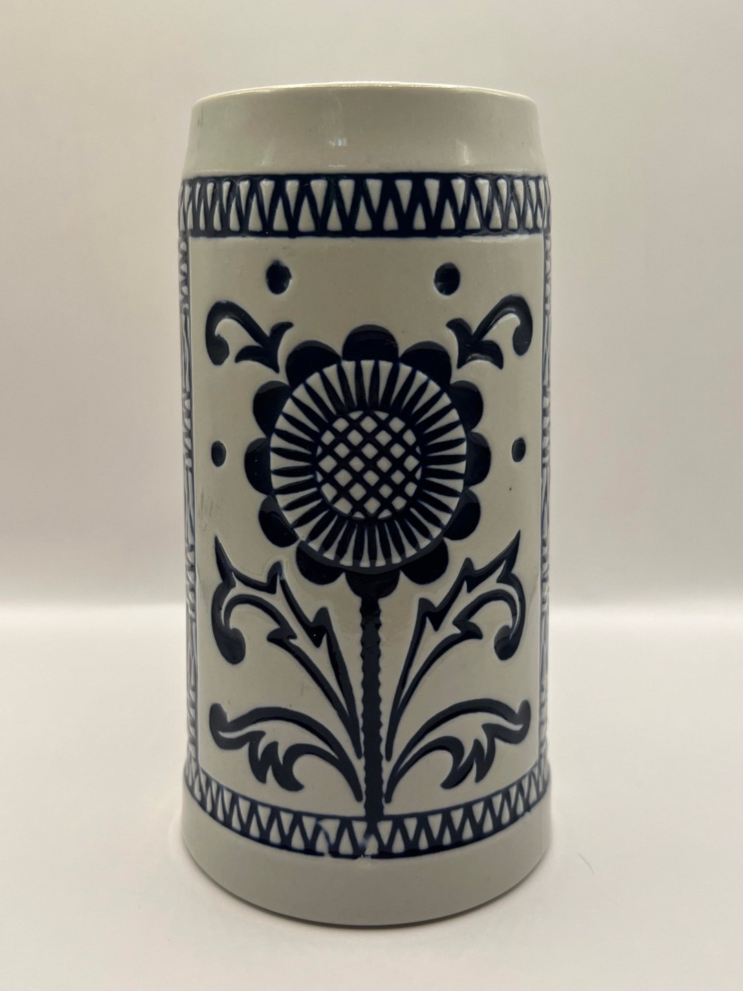 Vintage Anheuser-busch Blue Delft Stoneware Beer Stein, Unlidded, 1977 ...