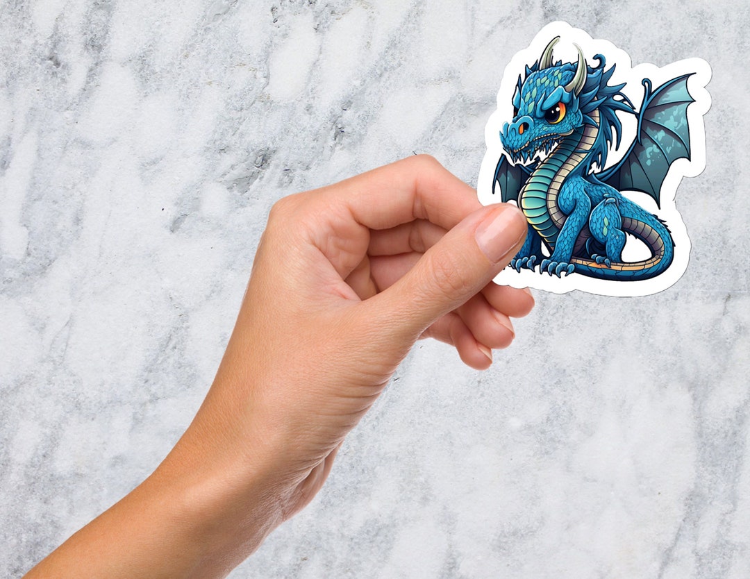 Cute Blue Dragon Sticker Laptop Sticker Sticker Sheet - Etsy