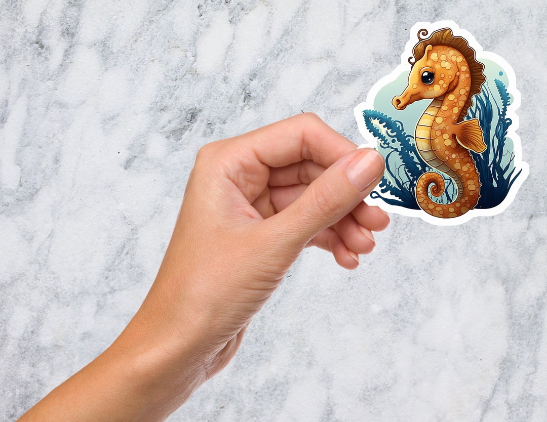 Cute Seahorse Sticker, Animal Sticker, Sticker Sheet, Sea Creatures ...