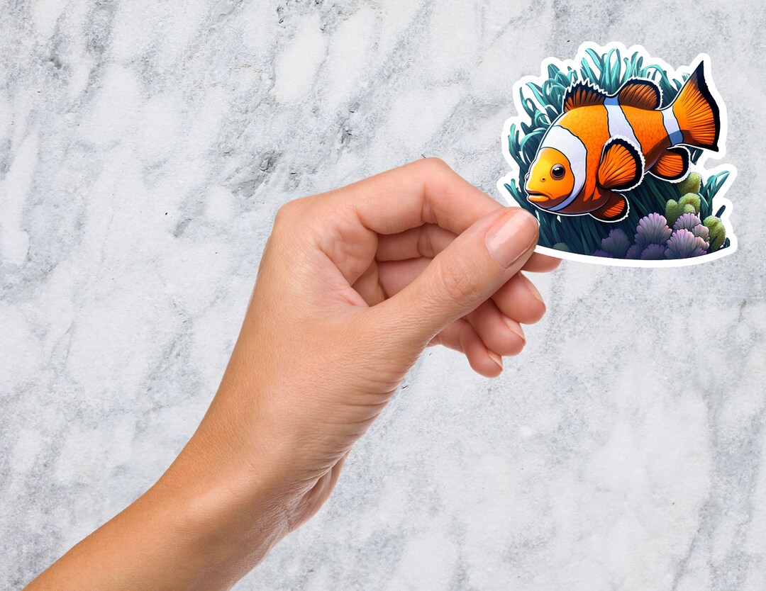 Cute Clownfish Sticker, Animal Sticker, Sticker Sheet, Sea Creatures ...