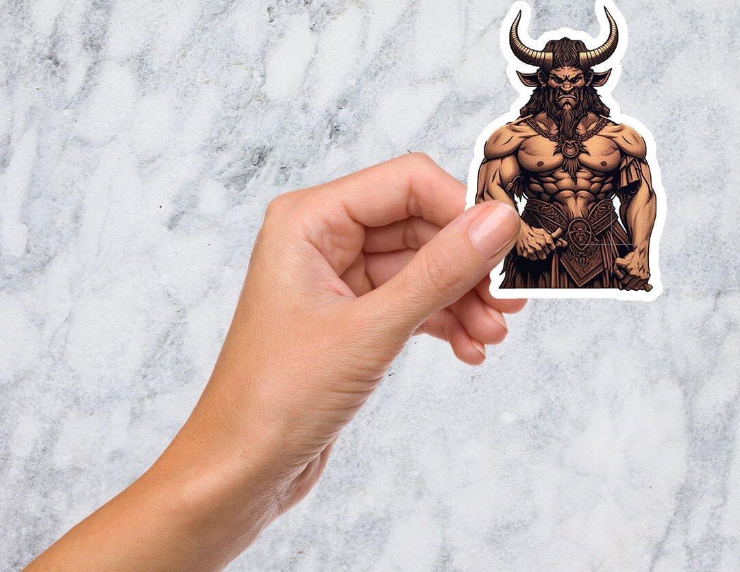 Minotaur Sticker, Cool Sticker, Mythology Sticker, Awesome Sticker - Etsy