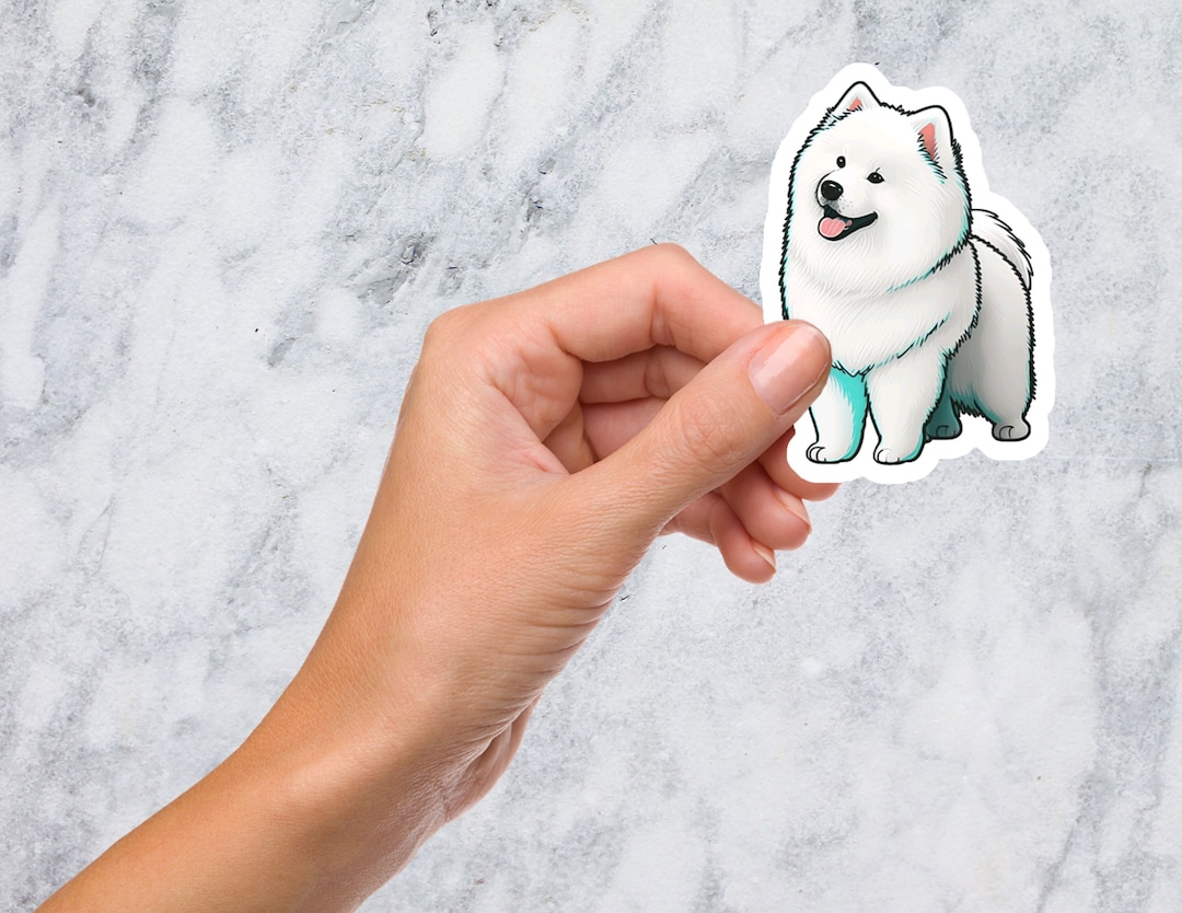 Cute Samoyed Sticker , Dog Sticker, Animal Sticker - Etsy