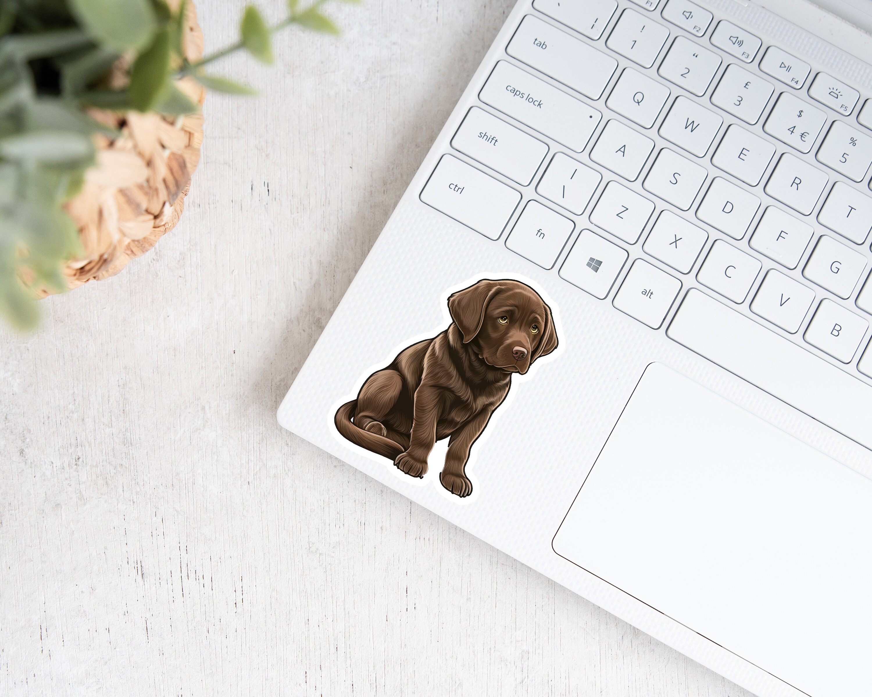 Cute Dark Lab, Chocolate Labrador Sticker, Dog Sticker, Animal Sticker ...