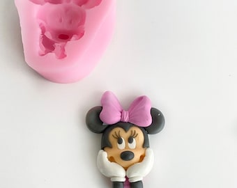 Silicone Mold ,large Face Minnie Mouse . - Etsy