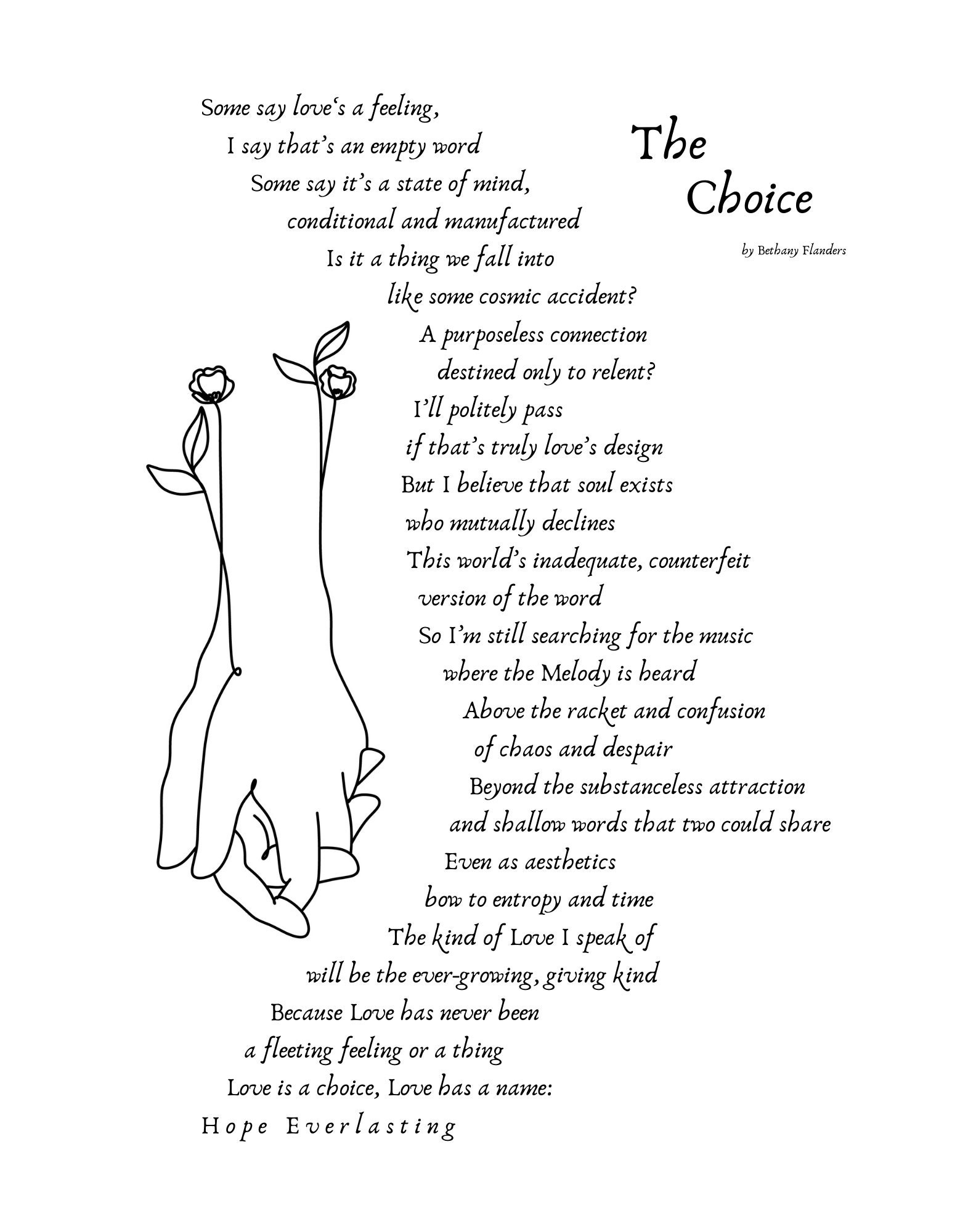 The Choice Poem Wall Art Original Poetry Typography Home | Etsy