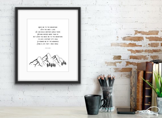 Another World Poem Wall Art Original Poetry Typography | Etsy