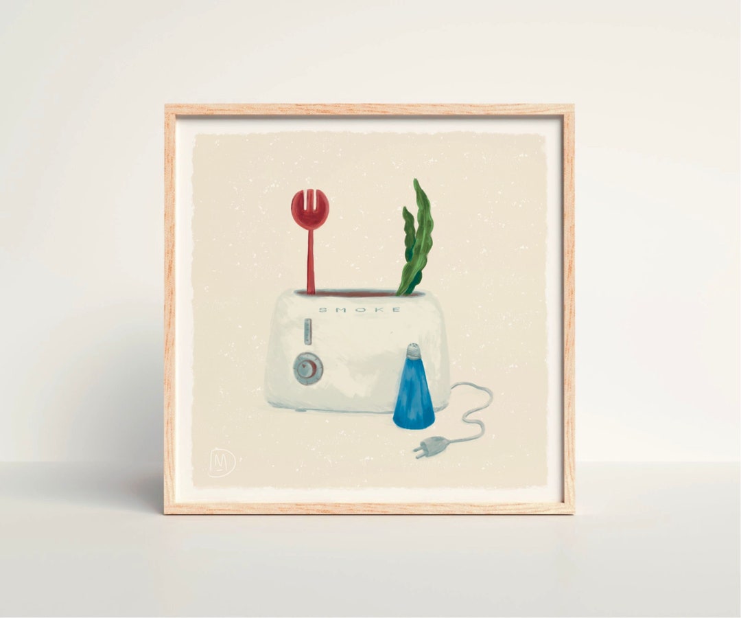 Food Poster, Cooking Wares Illustration for Kitchen Wall Decor, Food ...