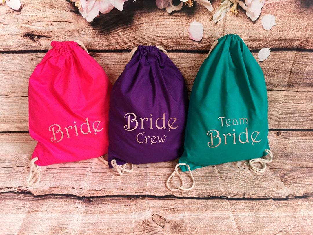 JGA Backpack Team Bride Bridal Pouch Hen Party Drawstring - Etsy
