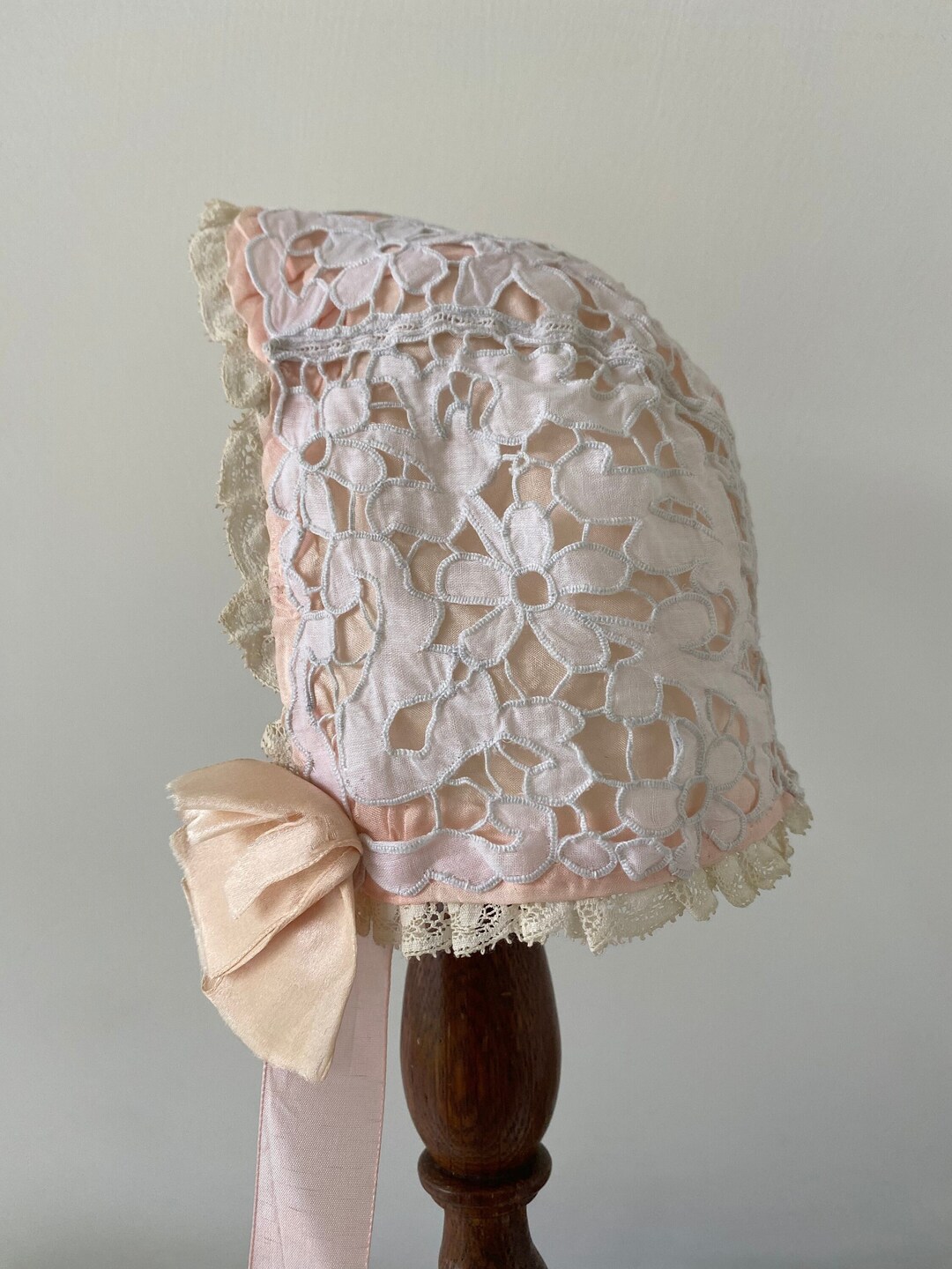 Antique Baby’s Bonnet With Pretty Cutwork Embroidery. Antique Baby’s ...