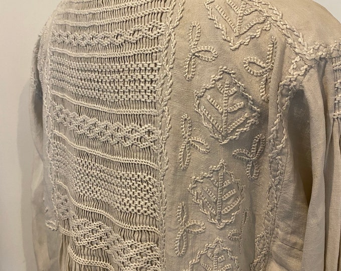 Rare Antique Shepherds Smock With Hand Embroidery and Handmade Dorset ...