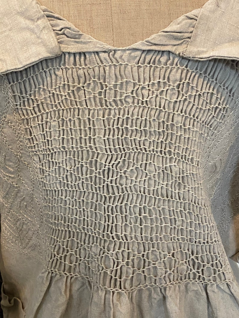 RARE Antique Shepherds Smock With Hand Smocking and Embroidery. 19th ...