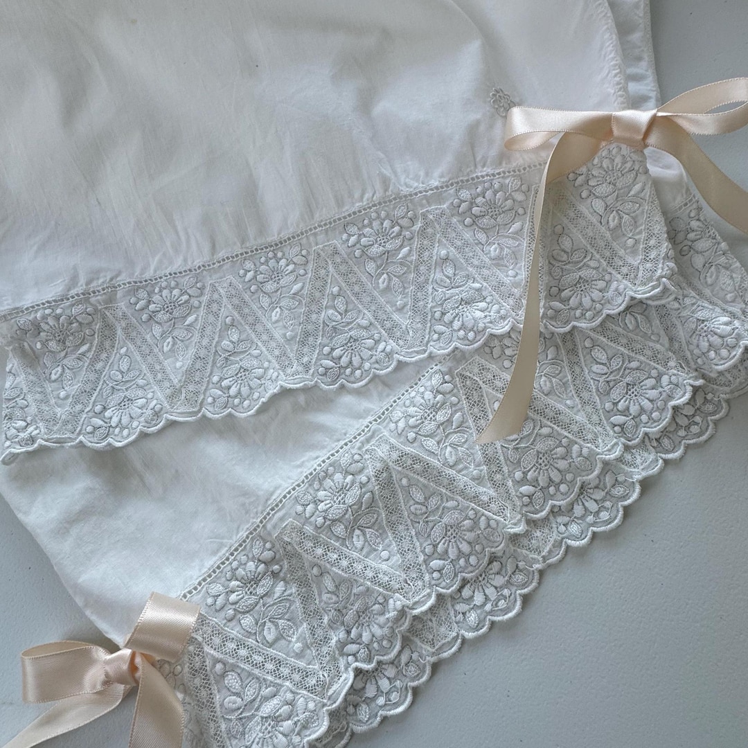 French Antique Split Leg Bloomers With Exquisite Hand Embroidered and ...