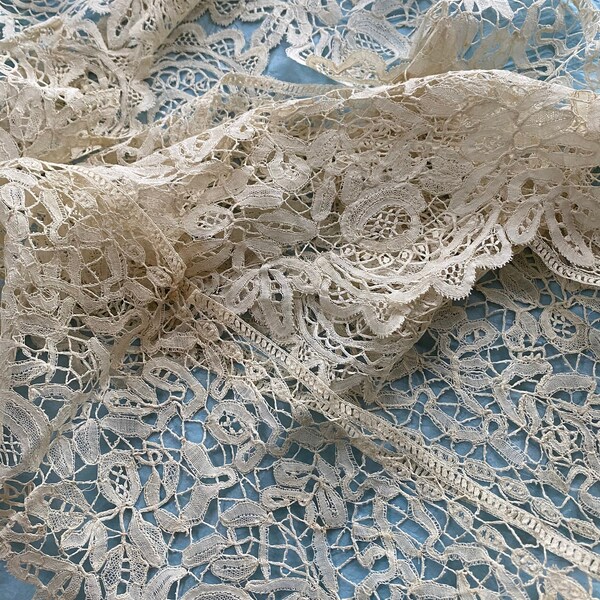 Antique Lace Fabric - Etsy UK