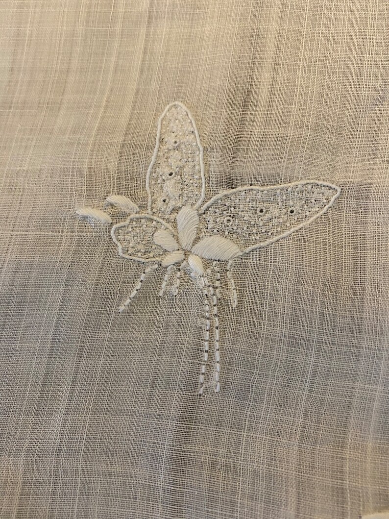Antique Hand Embroidered Pina Tablecloth. Large Tablecloth Hand ...
