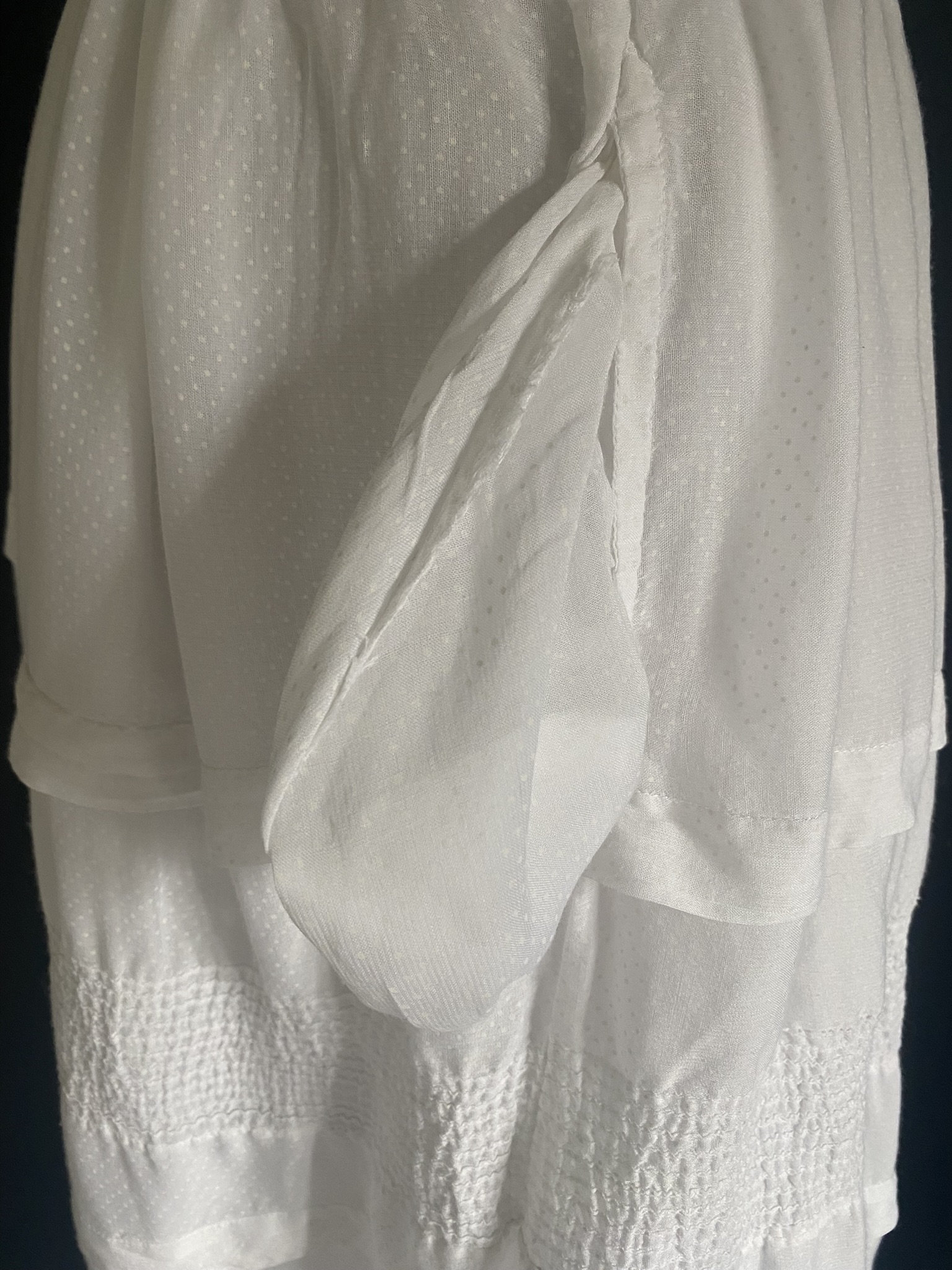 French Vintage Skirt With Embroidered Organza Frills. Vintage - Etsy