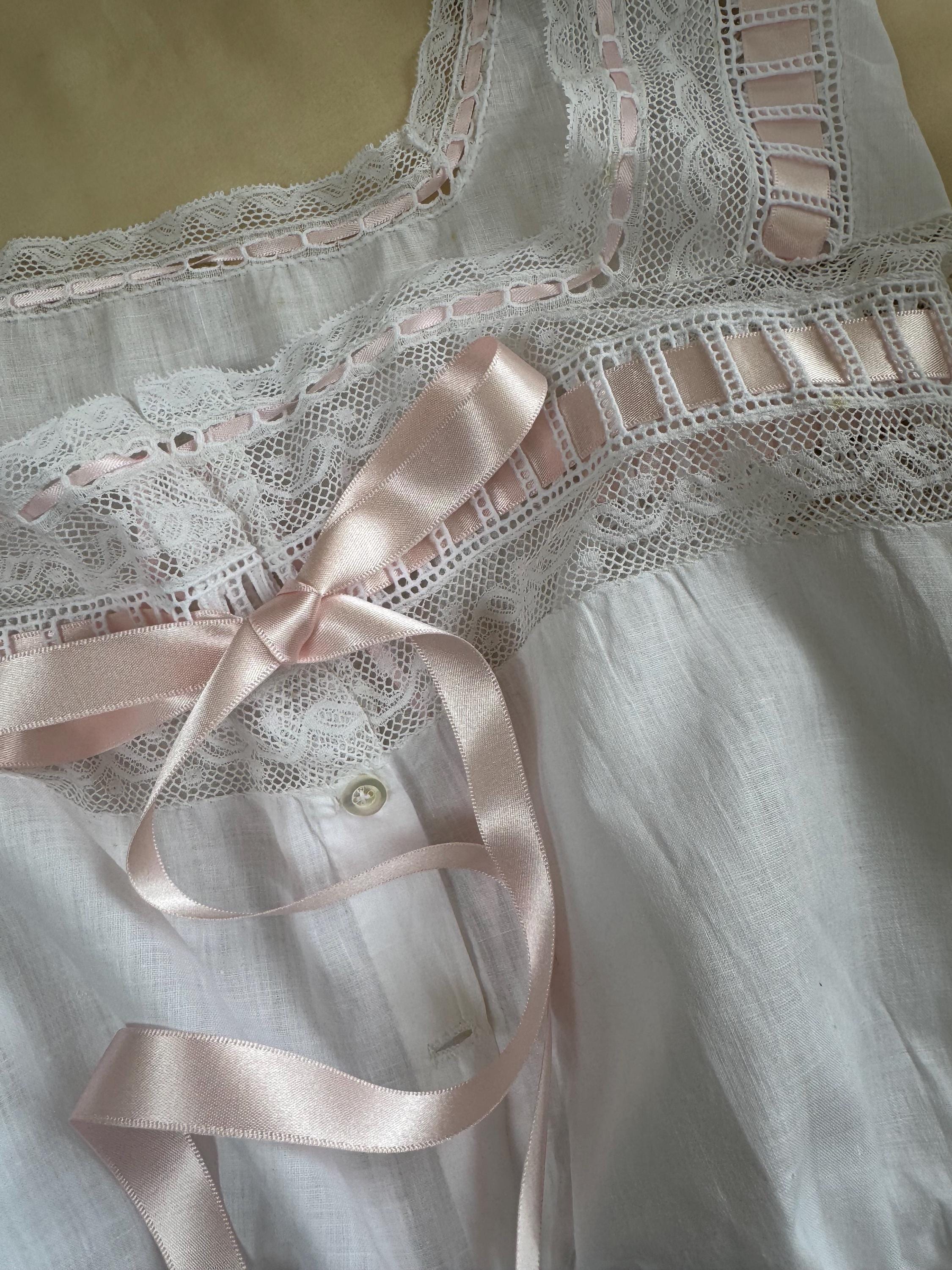 Exqusite French Antique Corset Cover Made in Fine Linen With ...