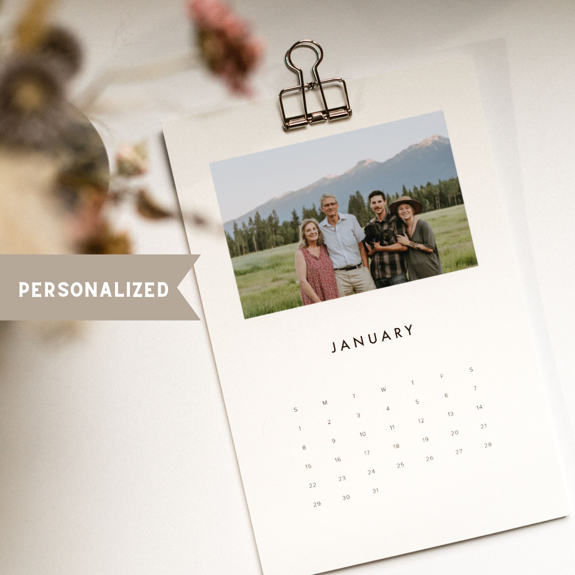 Personalized Photo Calendar Custom Desktop Calendar Desk - Etsy