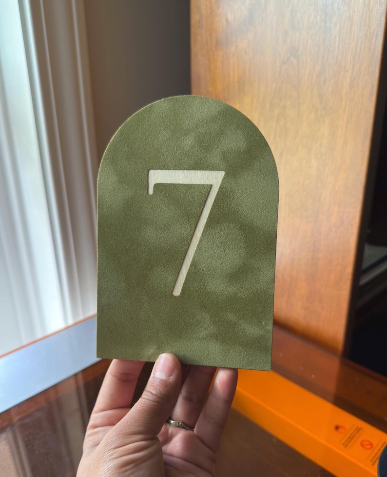 Wedding Table Numbers – Arch Velvet Table Numbers, Double Sided Wedding ...