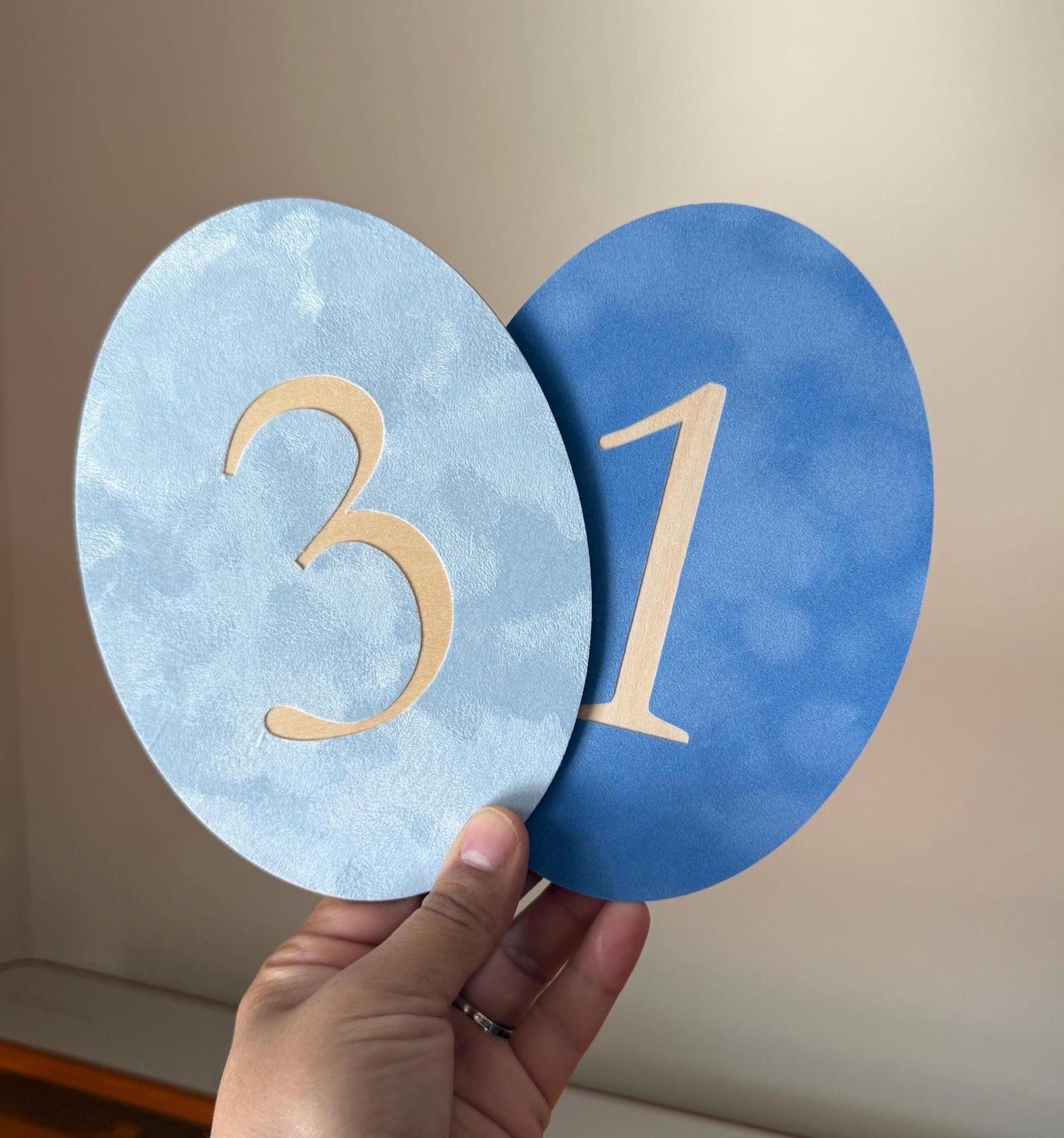Wedding Table Numbers – Oval Velvet Table Numbers, Double Sided Wedding ...