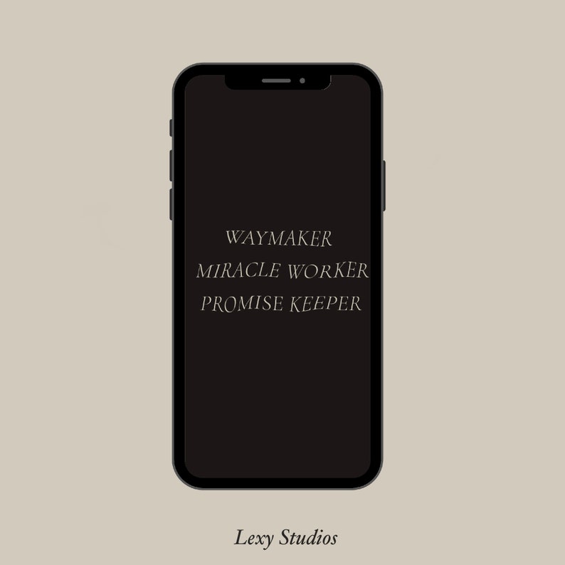 Christian Phone Wallpaper Waymaker Miracle Worker Promise - Etsy UK