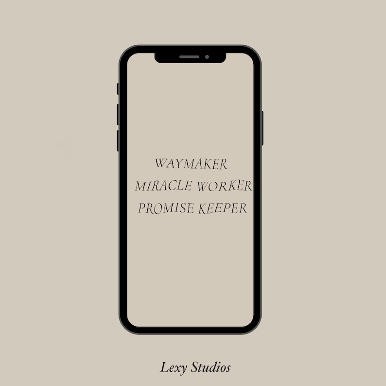 Christian Phone Wallpaper Waymaker Miracle Worker Promise - Etsy UK