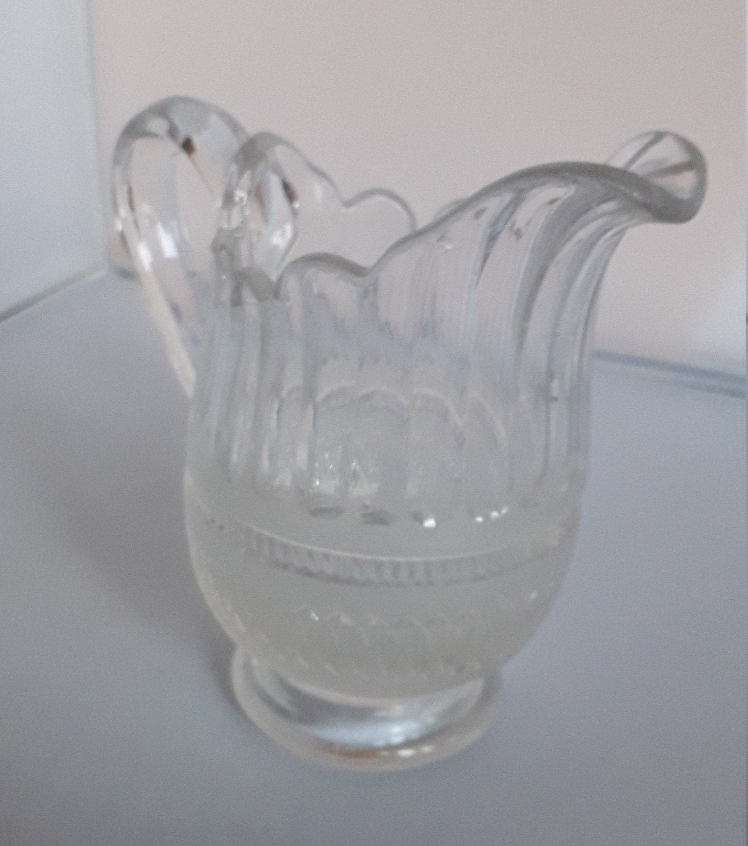 Vintage Glass Creamer/ Milk Jug 4 Tall - Etsy