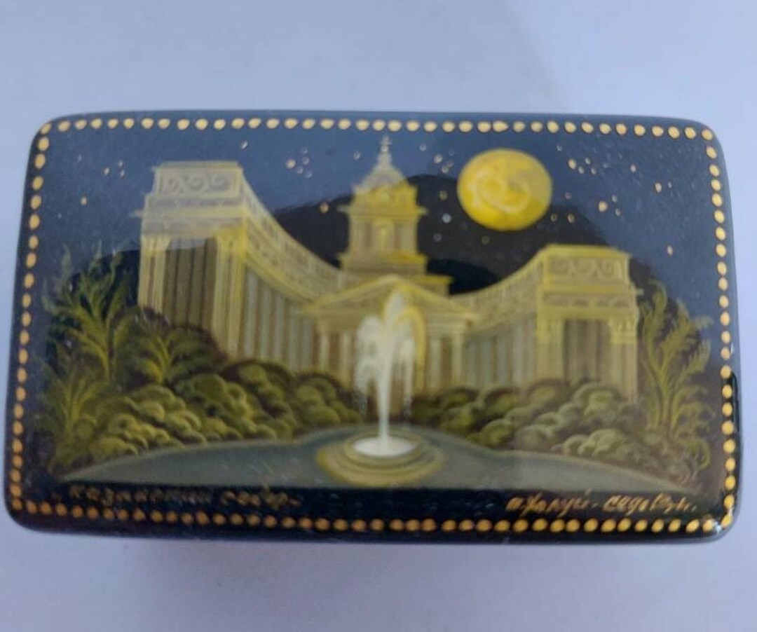 Miniature Russian Papier Mache Box 5cm X 3cm X 3cm - Etsy