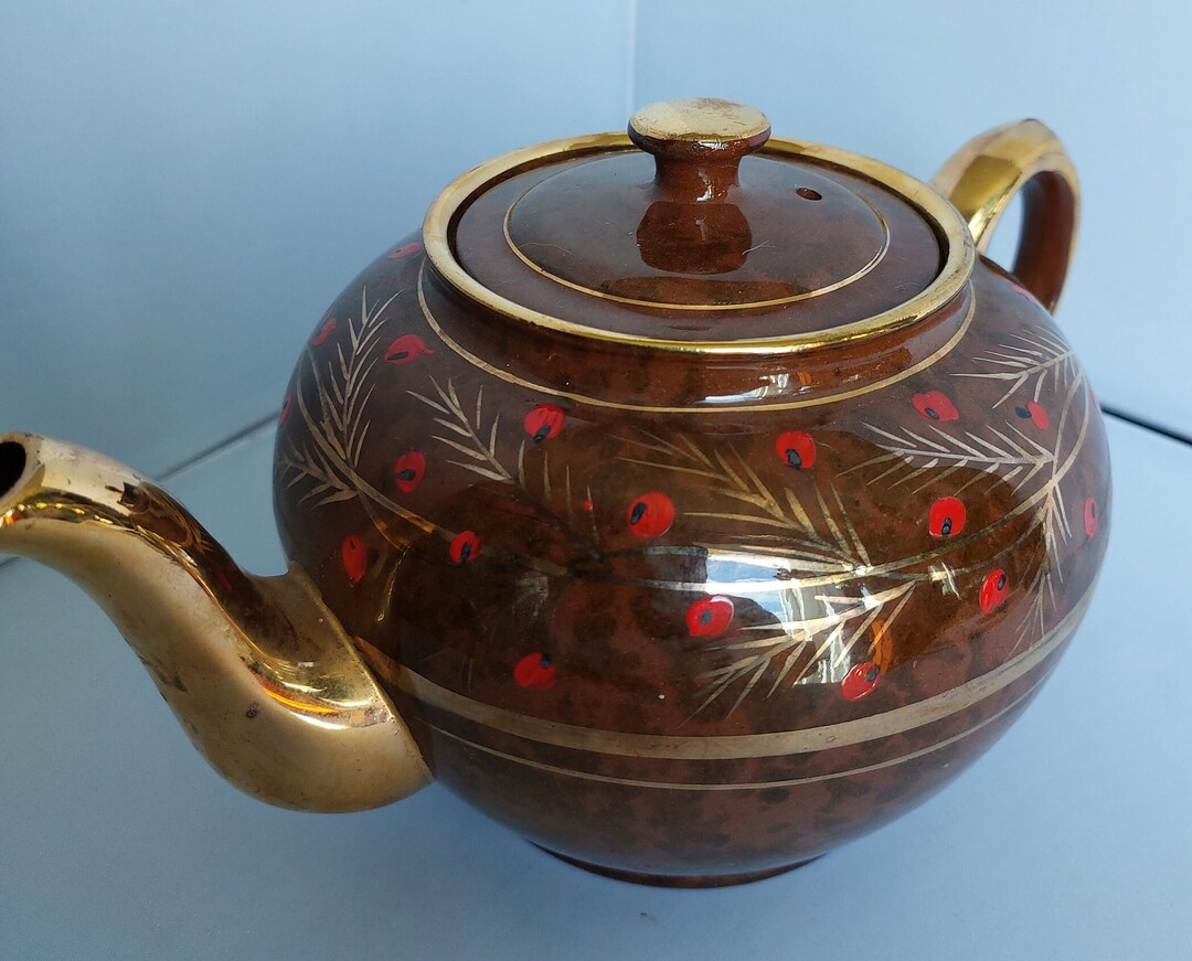 Sadler Brown Lustre Teapot 12cm High.. 23cm Handle to Spout - Etsy