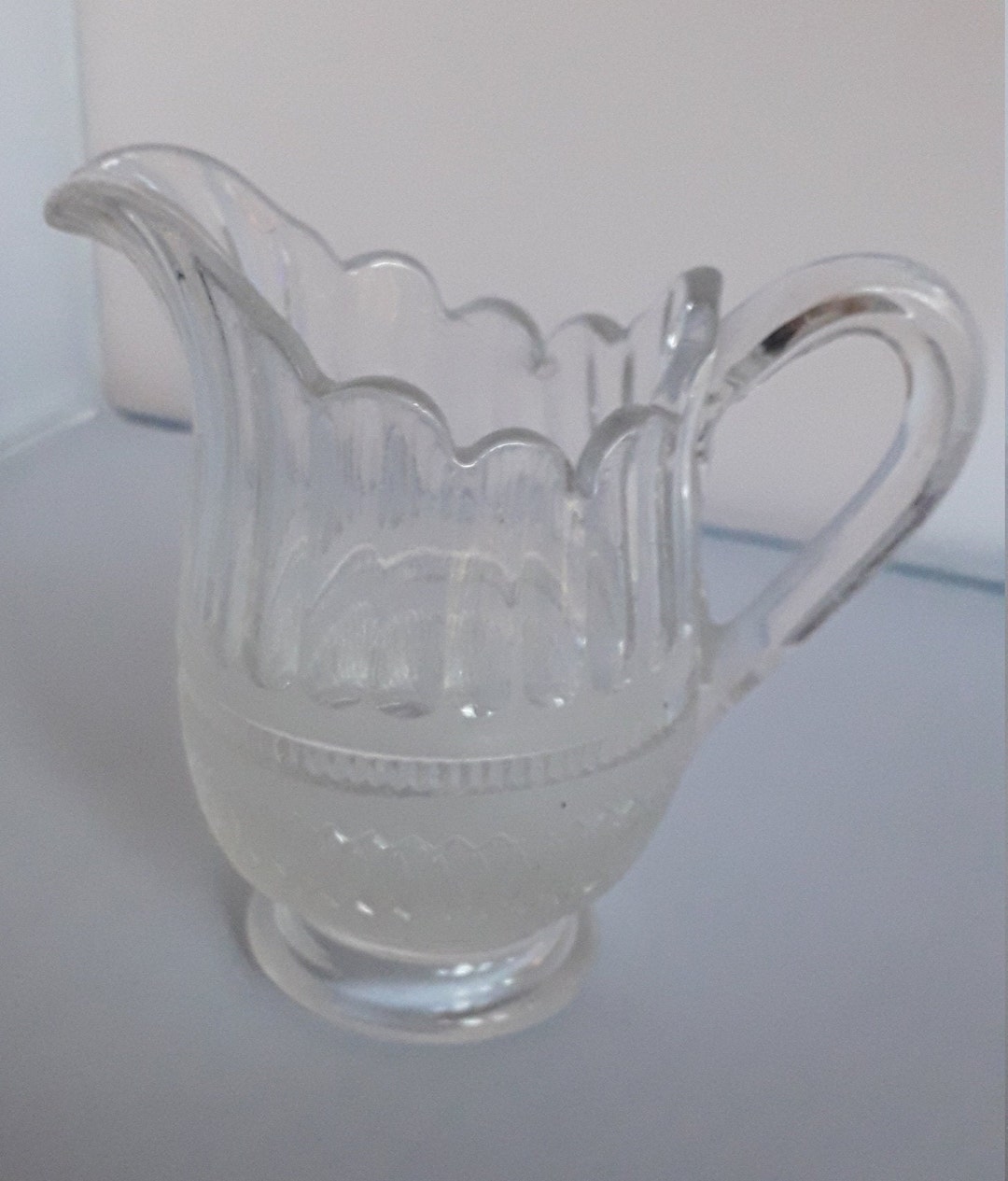 Vintage Glass Creamer/ Milk Jug 4 Tall - Etsy