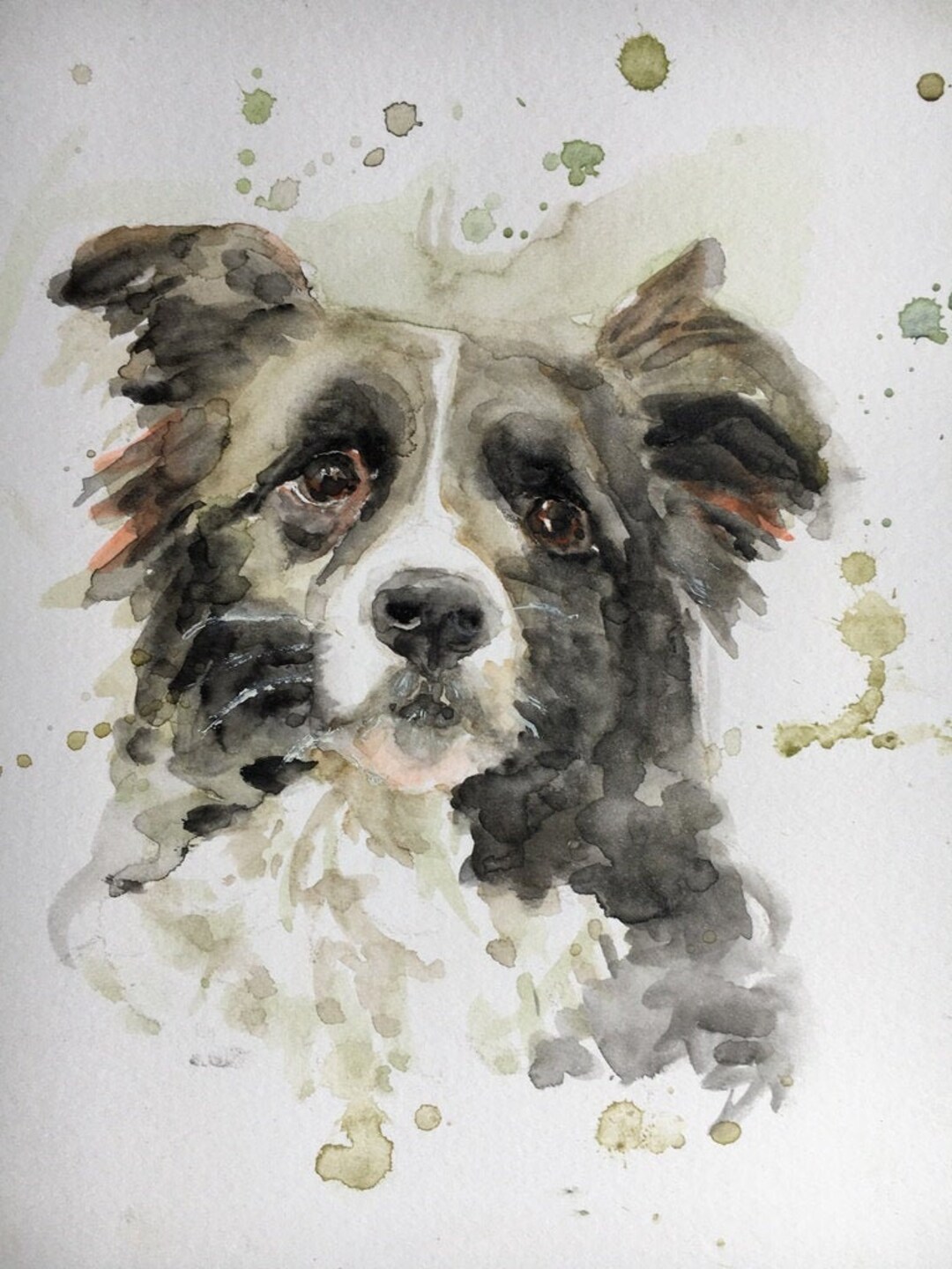 Custom HAND PAINTED Dog, Watercolour, Custom Dog Portrait, Paint Dog ...
